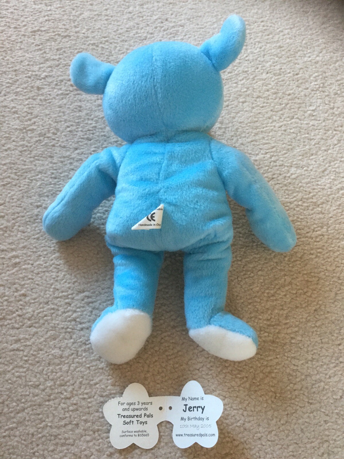 Treasured Pals Jerry the Mouse blue plush toy collectable birthday ...