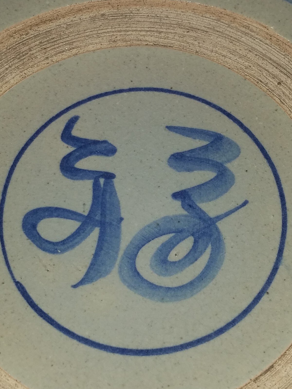 17th Century Swatow or Zhangzhou Ware 10.5" Plate Hand Painted Blue and ...