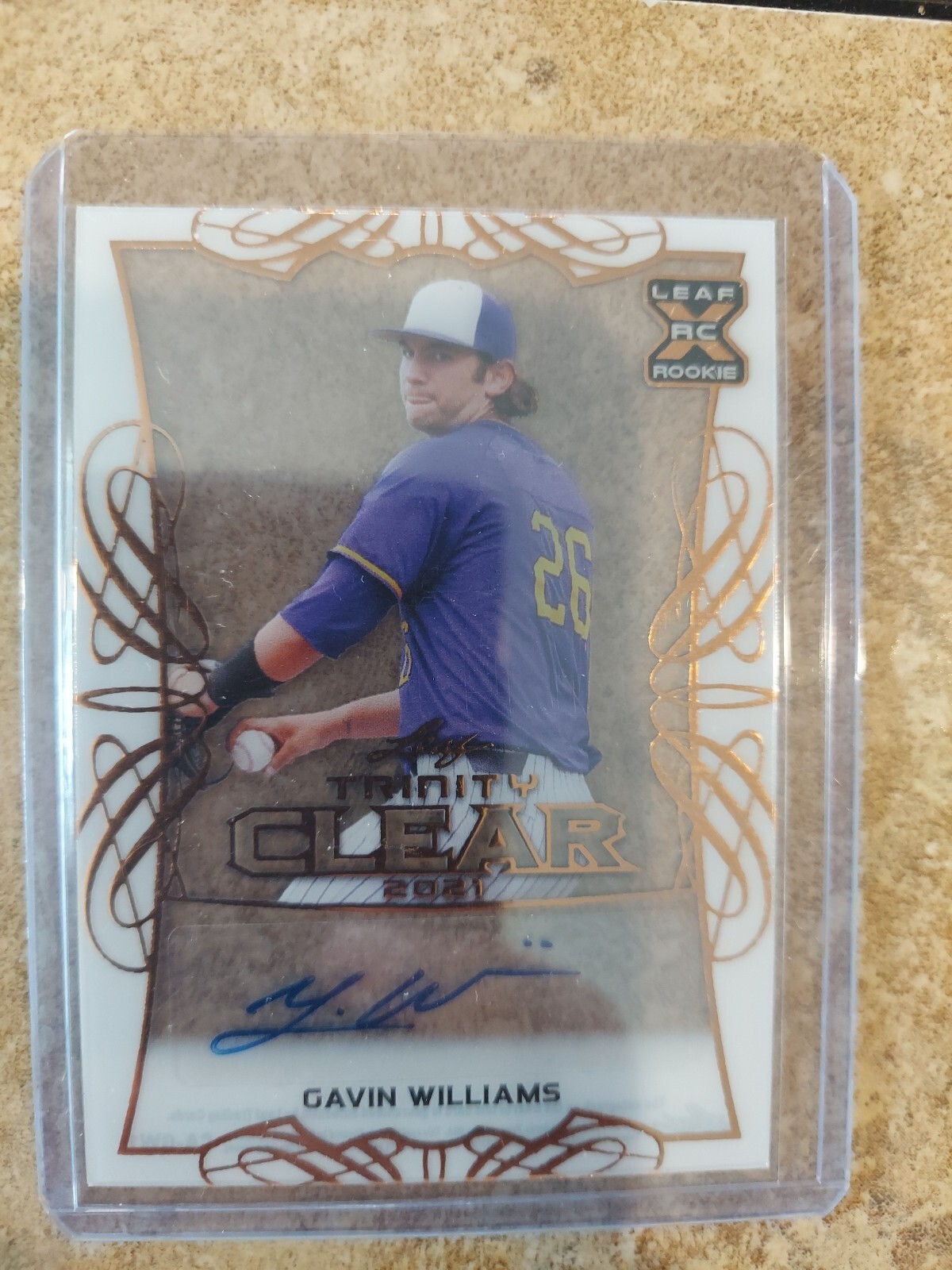 Gavin Williams 2021 Leaf Trinity Clear Auto Autograph RC #CAGW1 ...