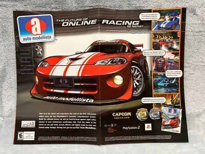 Auto Modellista PS2 Xbox Gamecube 2003 Print Ad/Poster Dodge Viper Car ...
