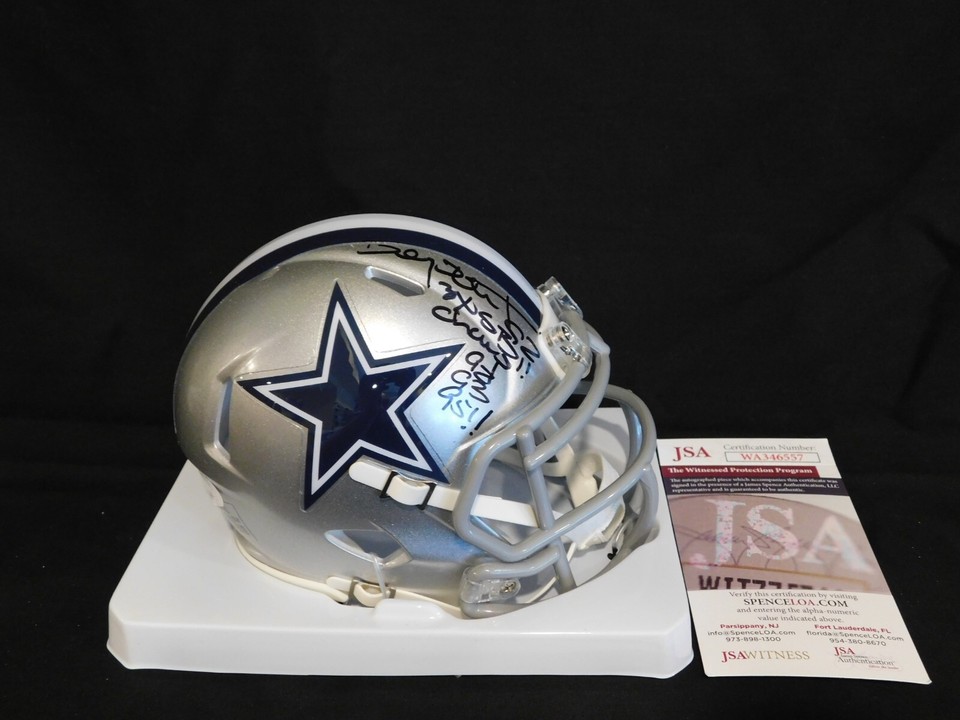 Tony Tolbert Signed Autographed Dallas Cowboys Speed Mini Helmet Champs ...