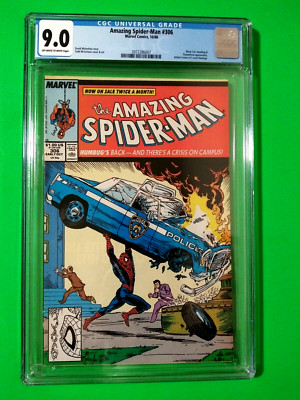 AMAZING SPIDER-MAN # 306 OCT 1988 Black Cat Chameleon CGC Grade 9.0 ...