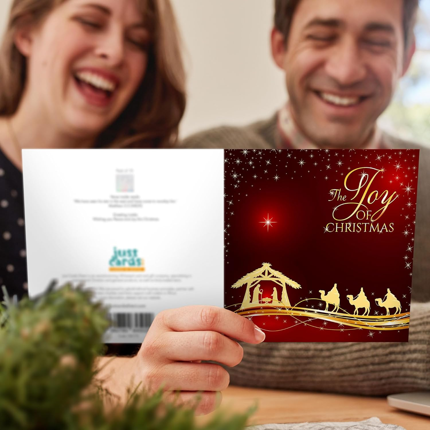Christian Christmas Cards, Pack of 10 - Joy Christmas Cards Pack with ...