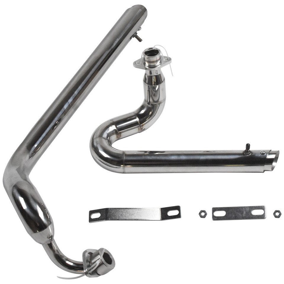 Staggered Exhaust Pipes For Yamaha V star 650 XVS650 Dragstar 650 400 ...