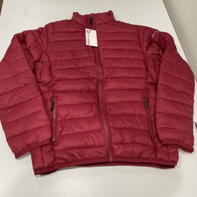 AlpineSwiss Niko Packable Light Mens Down Alternative Puffer Jacket Red ...