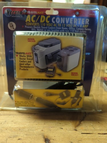 Vector Travelmate VEC002 AC/DC Converter *New Sealed*110v AC to 12v DC ...