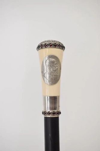 Antique Walking Cane – Silver 84 Hallmark – Imperial Russian Double ...