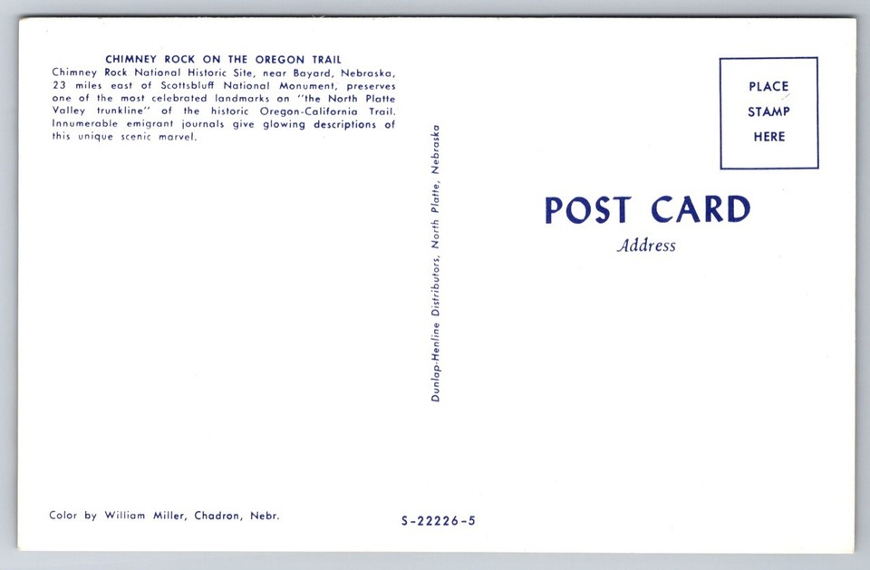 Vtg Postcard Chimney Rock Bayard Nebraska Oregon Trail Landmark Scenic ...