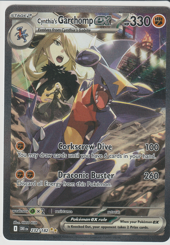 Pokémon TCG Cynthia's Garchomp ex 232/182 Sv10: Destined Rivals Full ...
