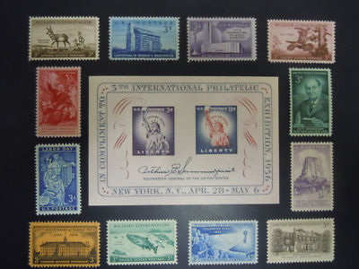 1956 US Commemorative Year Set Complete 1073-1085 MNH OG F/VF | eBay