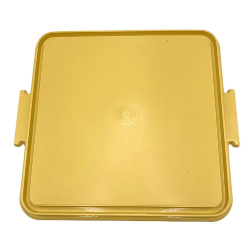 Tupperware Vintage Replacement Cake Taker Base Square Harvest Gold ...