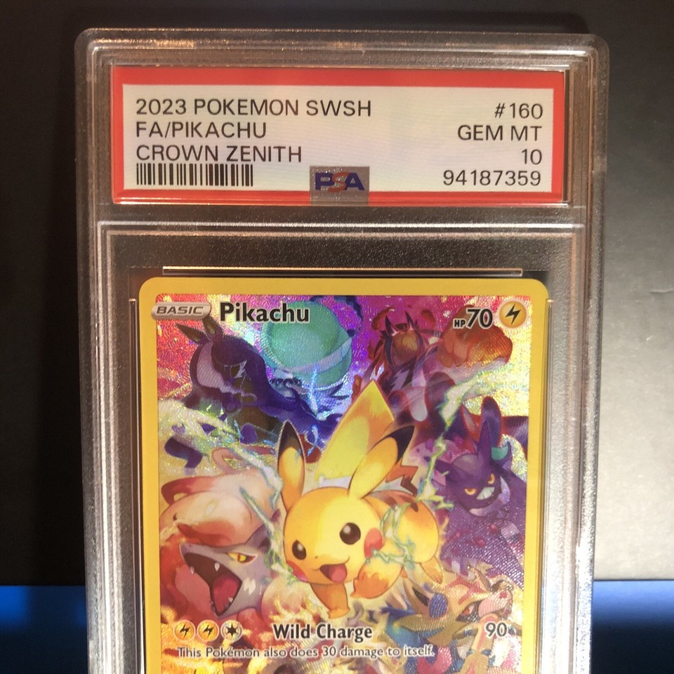 PSA 10 Pikachu 160/159 Full Art Secret Rare Crown Zenith Pokémon TCG | eBay