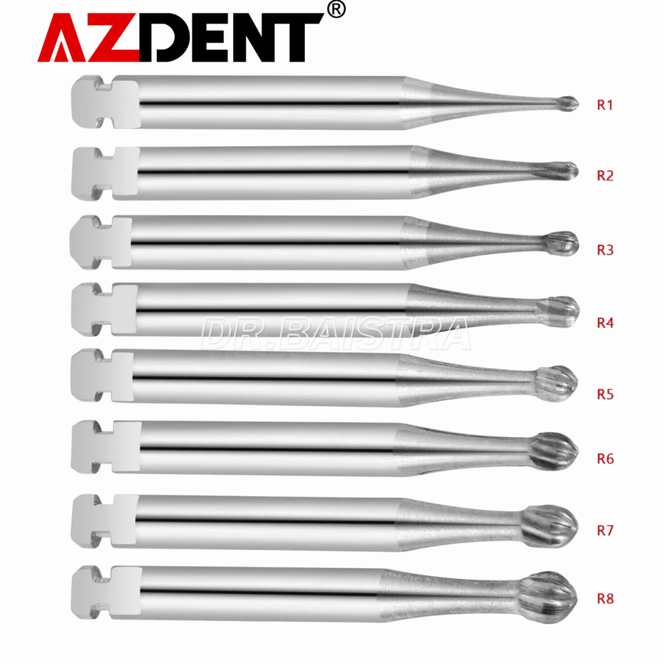 8 Types Dental Round Carbide Bur for Slow Speed Latch Type RA 1# - 8 ...