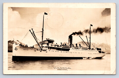 Vintage RPPC SS North Sea Otto Schallerer Steamer Ship 1937 Ketchikan ...