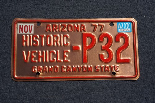 1977 - 2000 Arizona COPPER License Plate - HISTORIC VEHICLE | eBay