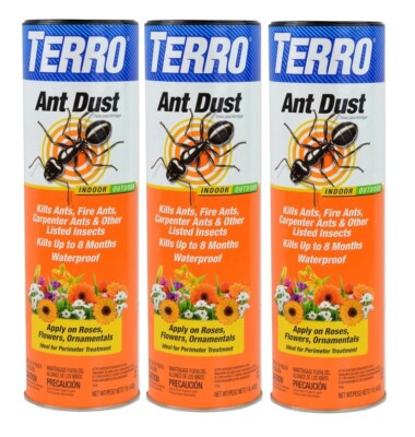 3 ~ Terro Ant Dust Indoor/Outdoor Use Kills Ants, Fire Ants, Carpenter ...