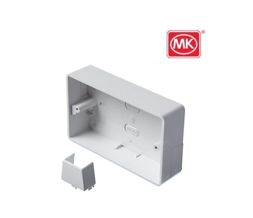 MK 2 Gang 32mm Double Surface Box Pattress Wall Socket Switch mini ...