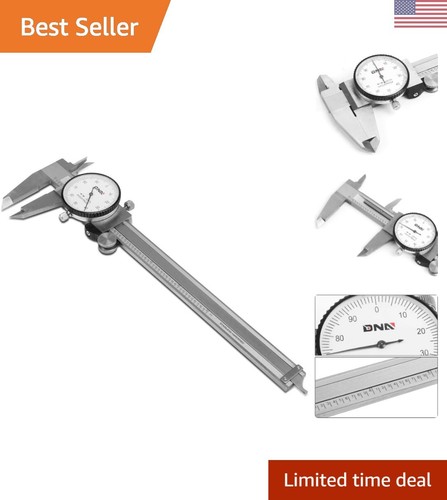 6 Inch Stainless Steel Dial Caliper - Shockproof Measuring Micrometer ...