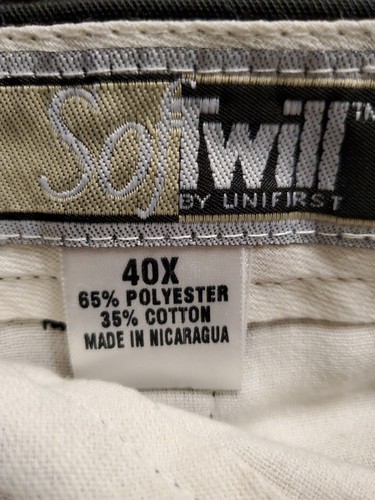 Unifirst Work Uniform Pants Men's 40x Black Canvas Pockets Belt Loops ...