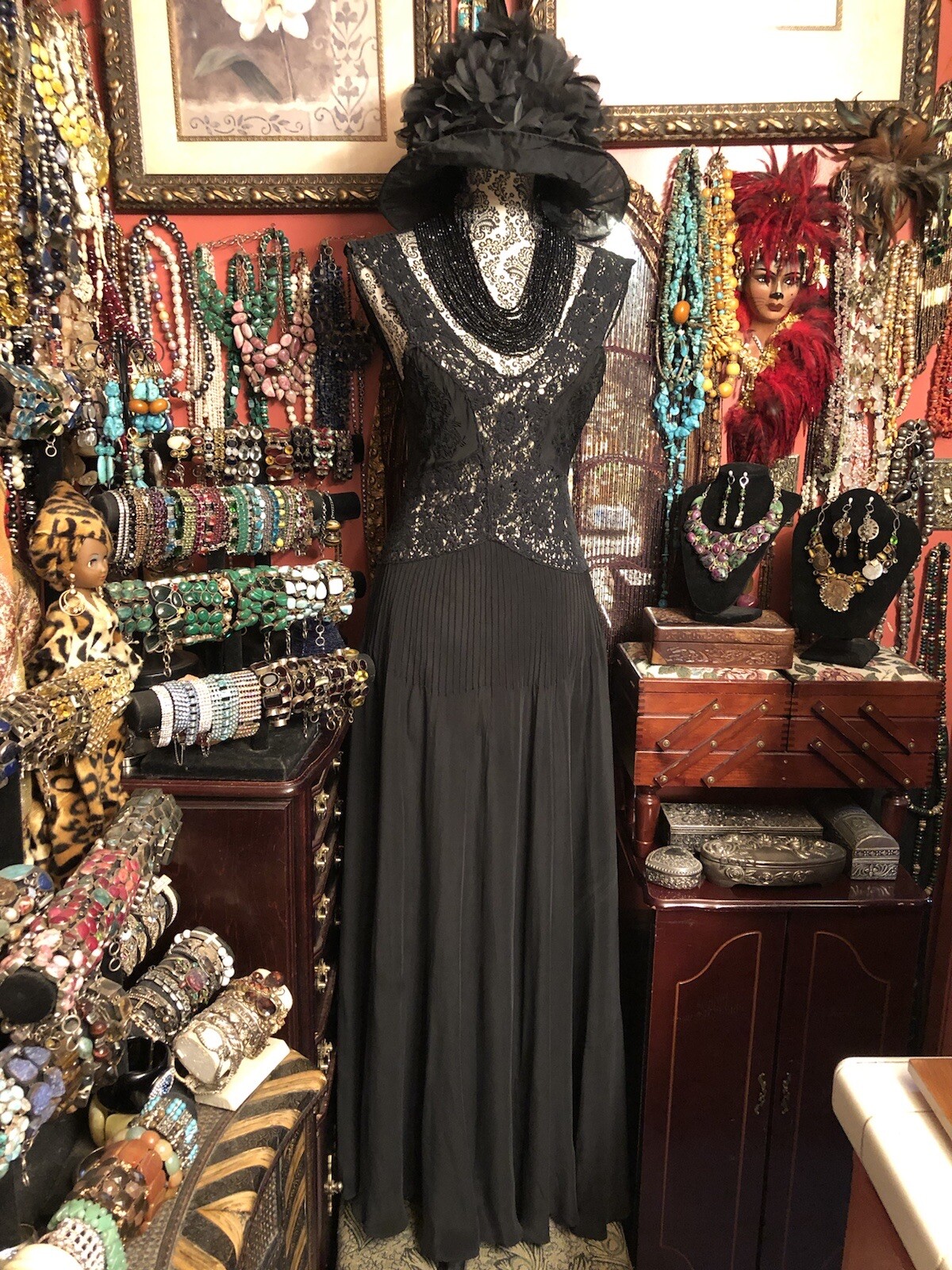 BEAUTIFUL CROCHET & SILK MAXI DRESS GOWN SIZE 6 $300 … - Gem