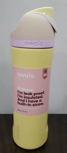 Owala 24 oz FreeSip Stainless Steel Water Bottle SPRING FLING yellow | eBay