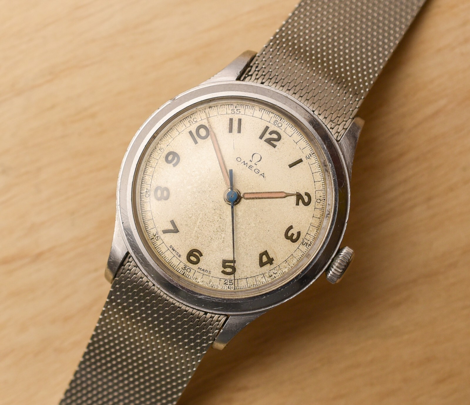 Rare Vintage OMEGA 2179 Military Type 30T2 Stainless Steel 35mm Watch ...