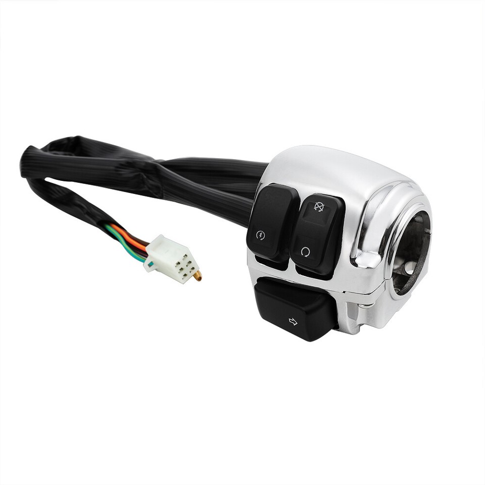 1" Handlebar Control Switch w/ Wiring For Harley Softail Dyna Sportster ...