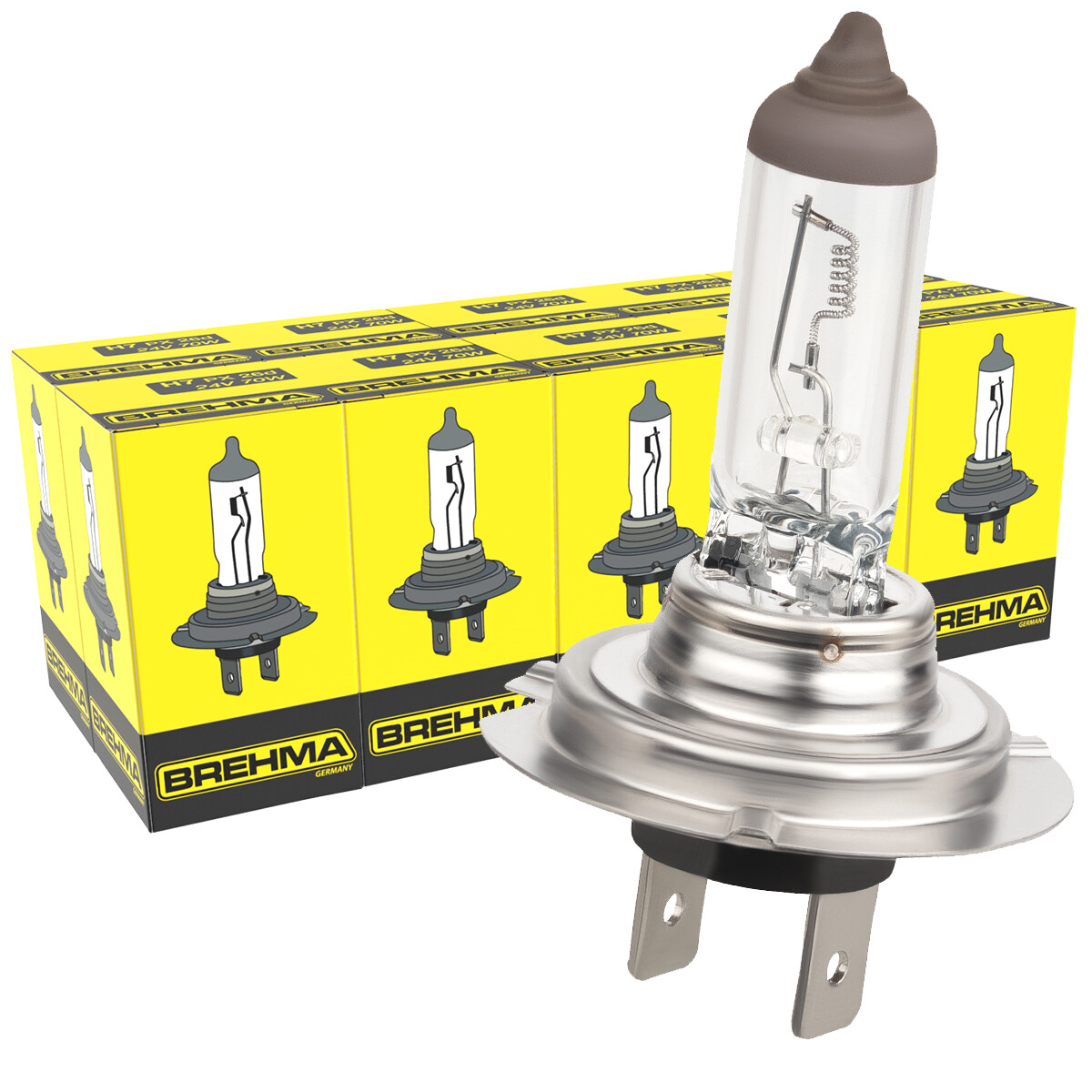 10x BREHMA Germany H7 Halogen headlight bulb 24V 70W Standard Classic ...