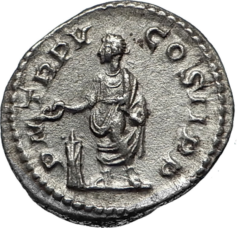 SEVERUS ALEXANDER 226AD Rome Authentic Ancient Silver Roman Coin Altar ...