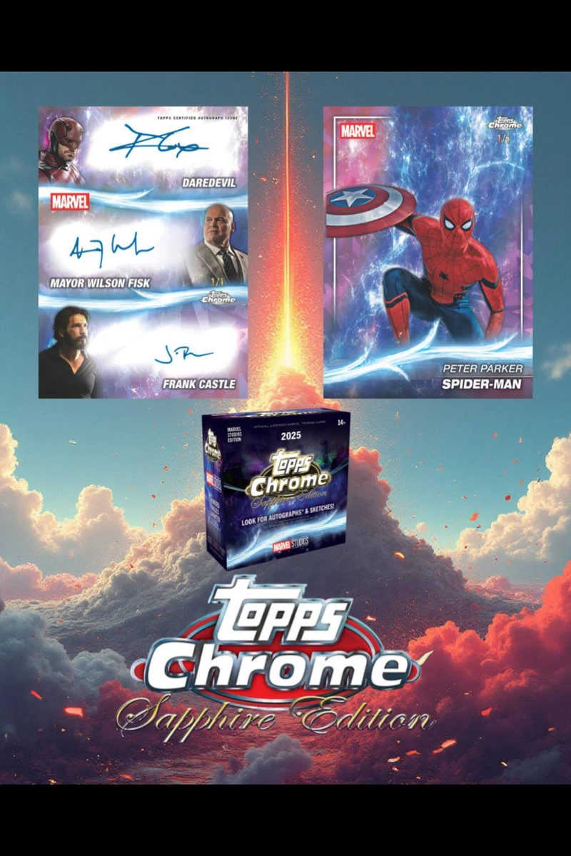 TOPPS CHROME MARVEL SAPPHIRE STUDIOS - RANDOM CHARACTER BREAK WITH ...