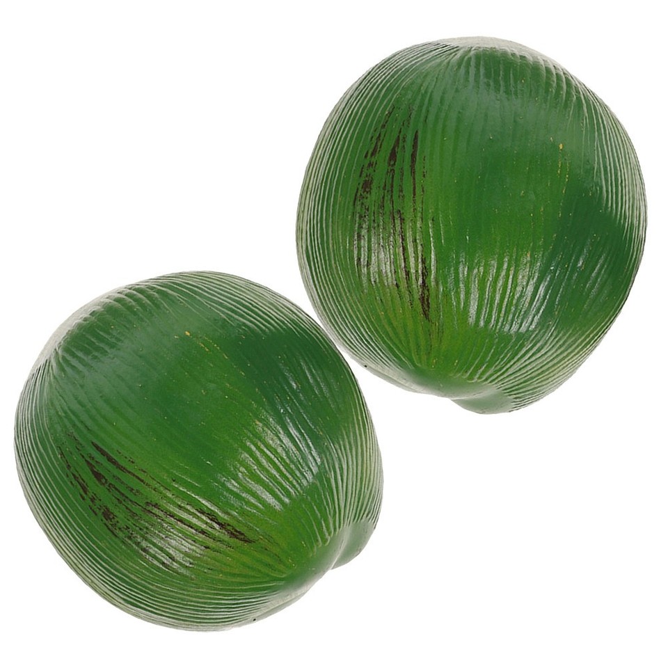 2Pcs Fake Coconuts Simulation Coconut Decor Fake Fruit Models ...