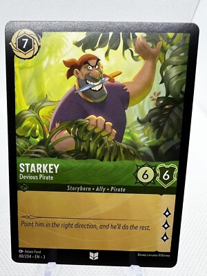 Disney Lorcana: Into The Inklands Starkey “Devious Pirate” 88/204 UC ...