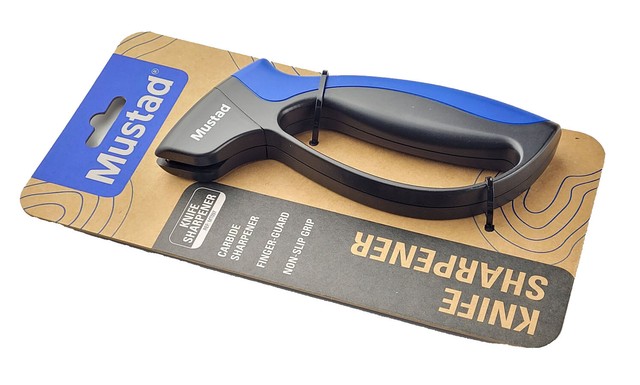 2 Mustad MT097 Carbide Knife Sharpener - Blue - Non-Slip Tool - pcs for ...