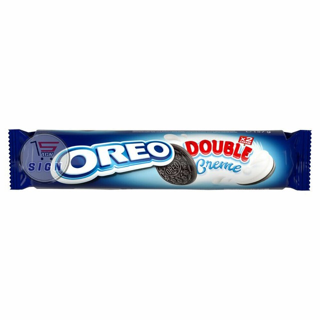 Oreo Double Stuff Chocolate Flavoured Cookieswith X2 Vanilla Creme for ...