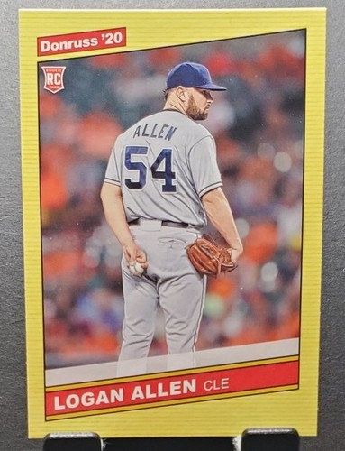 2020 Donruss #243 Logan Allen GUARDIANS '86 Yellow Retro Rookie ...