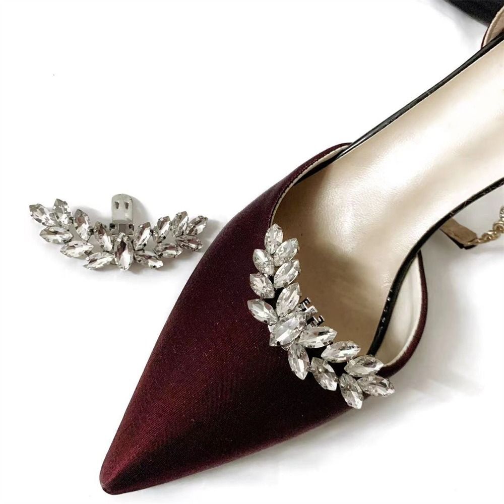 1PC Rhinestones Shoe Clips Removable Bride Shoes Decoration Wedding | eBay