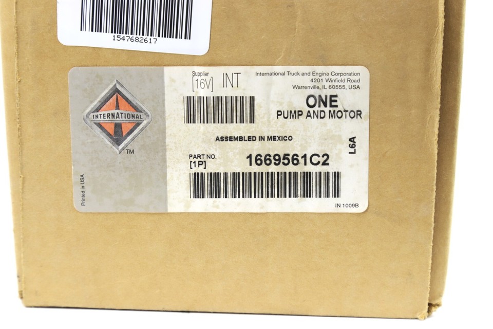 OEM Genuine International Navistar Hydraulic Pump And Motor | 1669561C2 ...