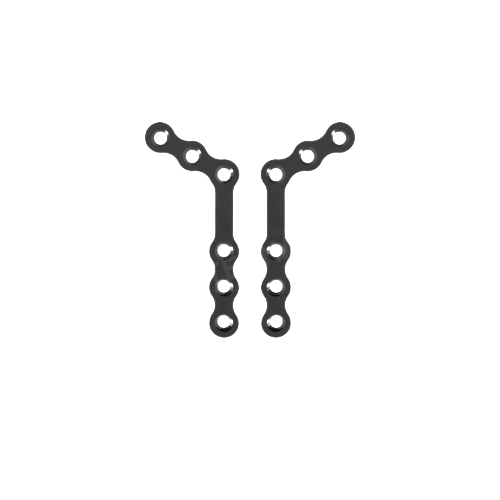 Titanium L 120 Deg. Oblique Plate Left & Right Maxillofacial Surgical ...