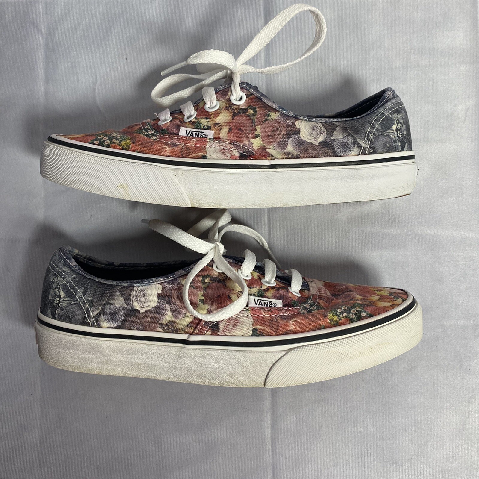 Vans - Authentic Low Roses Pink Grey Sneakers - Women… - Gem