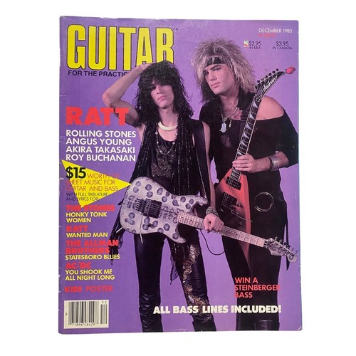 Guitar for the Practicing Musician Magazine December 1985 Ratt w Poster ...