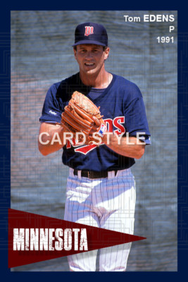 Tom Edens - 1991 Minnesota Twins - choose a size - color print | eBay