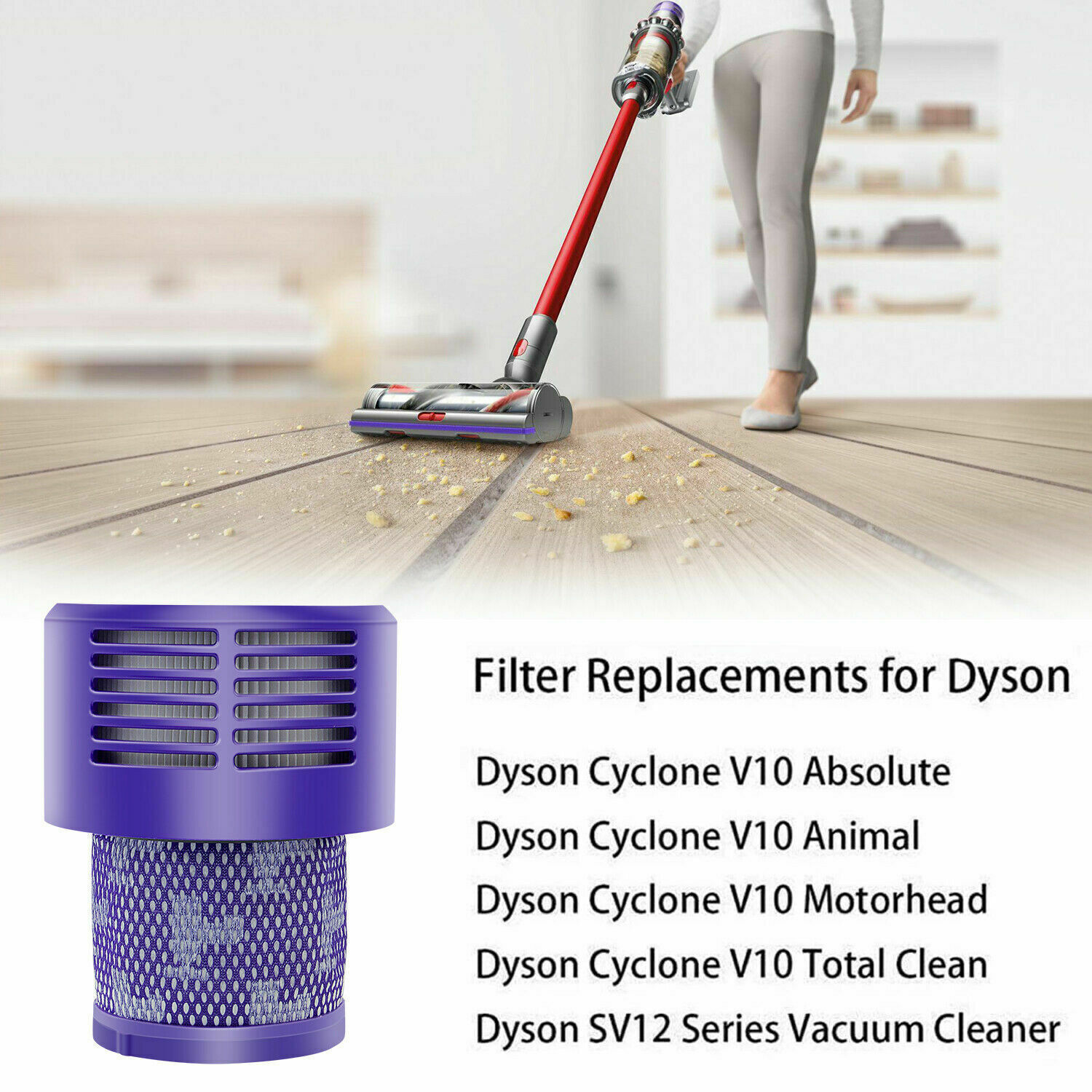 2 HEPA Filter für Dyson V10 SV12 Absolute Animal Cyclone Artikelnummer 969082-01 | eBay.de