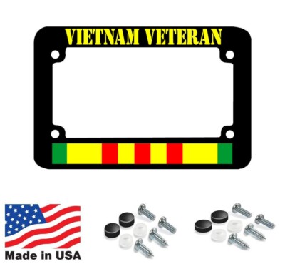 MOTORCYCLE VIETNAM VETERAN service ribbon war Motorcycle License Plate ...
