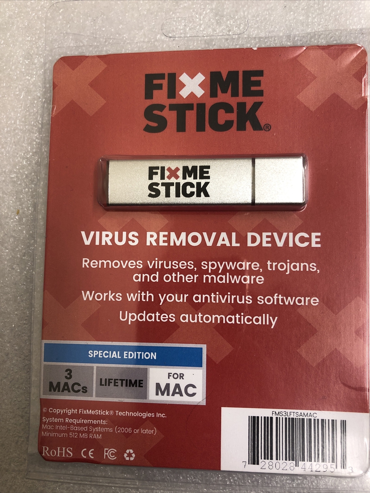 FixMeStick Virus Spyware malware Removal USB Stick Unlimited 3 Devices ...