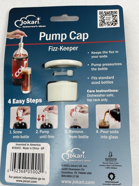 Jokari Fizz Keeper Pump Cap 2 Liter/Lt Soda Pop Bottles Saves ...