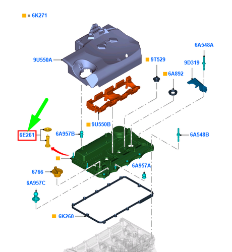 FORD TRANSIT MK4 Cylinder Head Cover Hardware Kit 2060271 NEW GENUINE ...