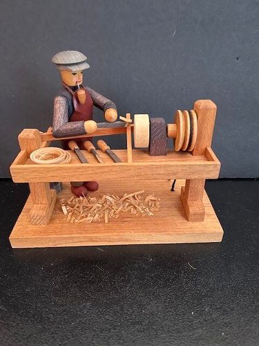 Vintage Wooden German Wood Carver Lathe Turner Figure Germany Wood | eBay