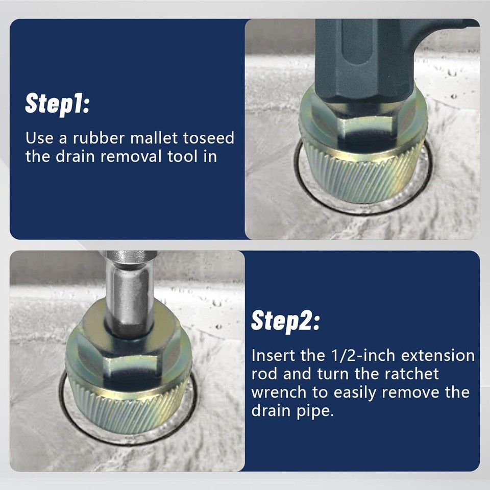 1.5'' Tub Drain Extractor with 1/2'' Socket Bathtub Remover Colourful ...