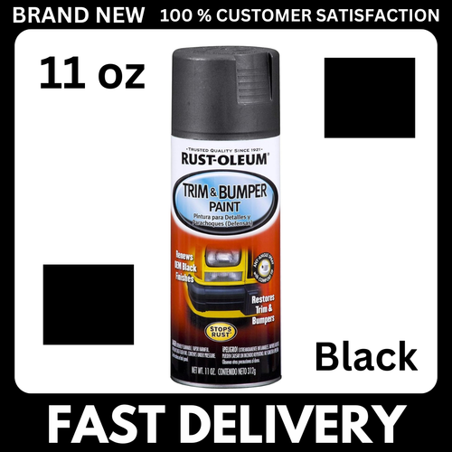 Matte Black Spray Paint for Metal, Car Trim, Bumper, Flat OEM Color ...