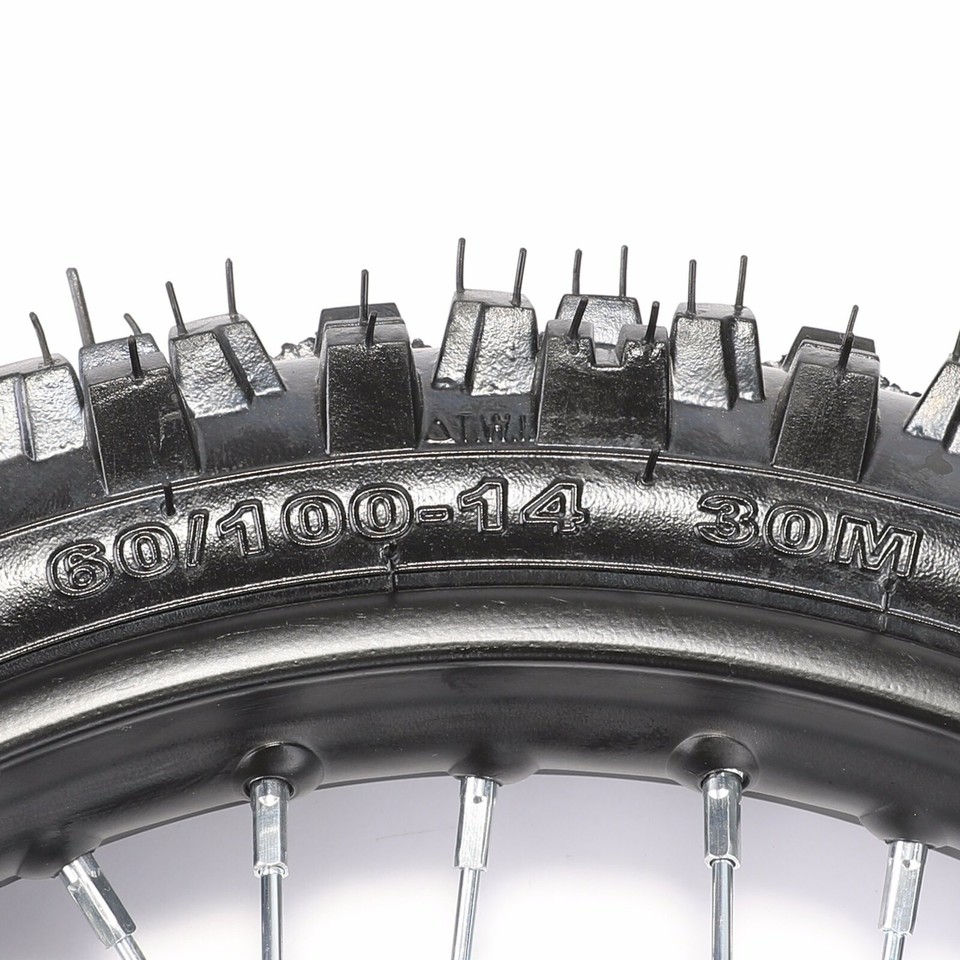 60/100-14" Front Wheel Tire Rim Disc Brake CRF50 XR70 SSR 110cc 125cc ...